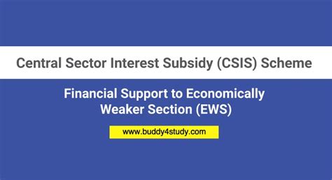 CSIS Scheme Education Loan Up To Lakh Support To EWS