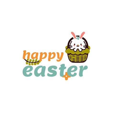 Free Happy Easter Clipart Template To Edit Online