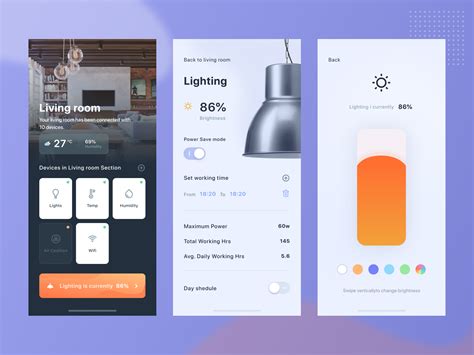Smart Home Light App App Design