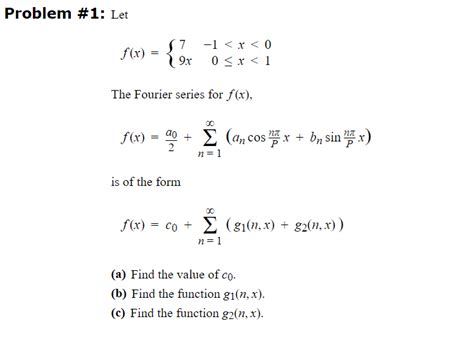 Solved Problem Let F X X Chegg Com