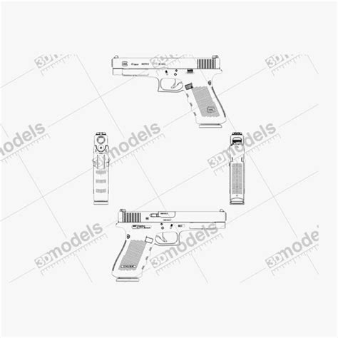 Glock Blueprint Download In Png