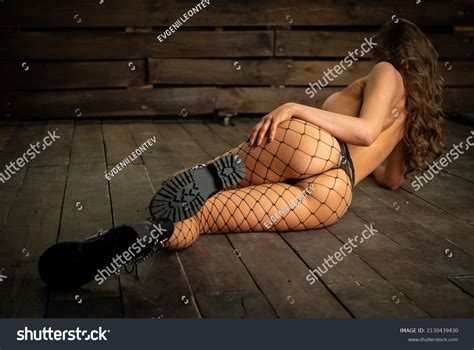 Naked Girl Posing Front Camera Filmed Stock Photo Shutterstock