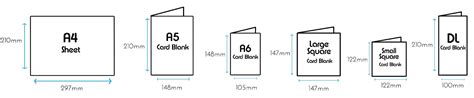 A Size Guide For Our Card Envelope And Paper Supplies The Paperbox