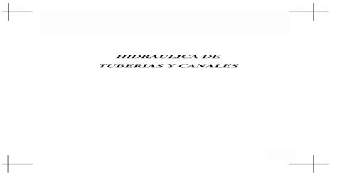 Download Pdf Hidraulica De Tuberias Y Canales Arturo Rocha