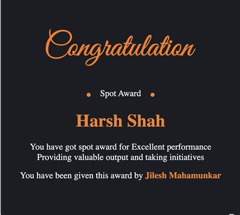 Spotaward Recognition Bacancy Dedicatedtoinnovation Harsh Shah 42 Comments