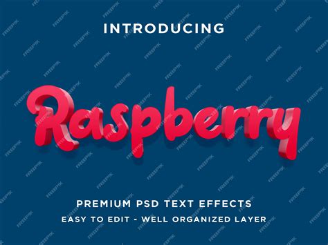 Premium Psd Raspberry Text Effect