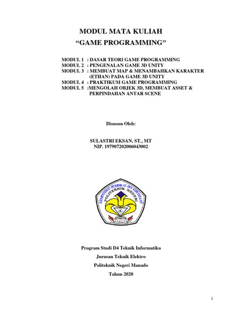 Modul Game Programming 2a 1 Pdf Game And Aktivitas