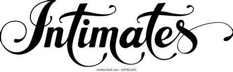 Intimates Custom Calligraphy Text Stock Vector Royalty Free