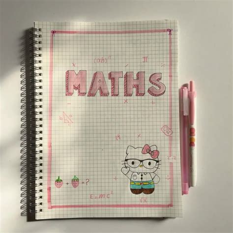 Math Notebook Decoration In 2025 Bond Paper Design Math Notebook