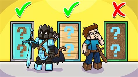 CHOOSE The SECRET NOOB Vs PRO LUCKY BLOCK DOOR In Minecraft Lucky Block Doors Mini Game YouTube