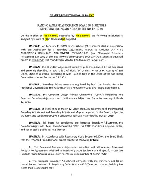 Fillable Online DRAFT RESOLUTION NO Fax Email Print PdfFiller