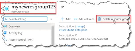 Delete Azure Account Azure Lessons