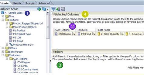 How To Select Columns In OBIEE