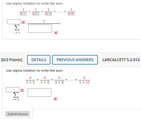 Solved Use Sigma Notation To Write The Sum