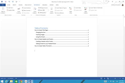 Create Link Table Of Contents In Word Moplameet
