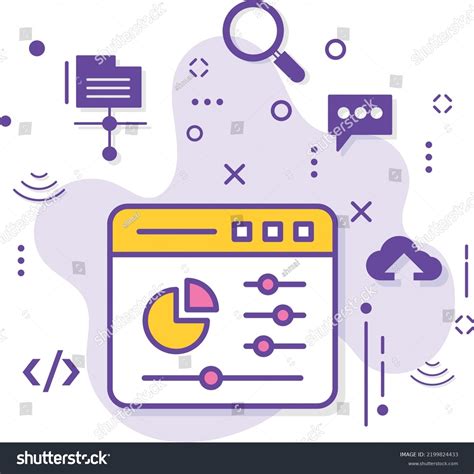 Control Panel Web App Sign Website Stock Vector Royalty Free
