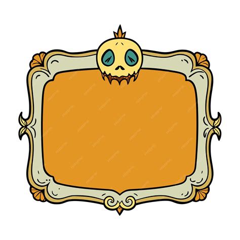 Premium Vector Vintage Creepy Halloween Frame Vector