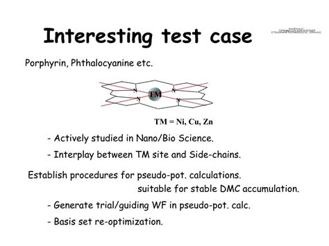 Ppt Pseudopotential Calculations Of Porphyrin Complexes… Powerpoint