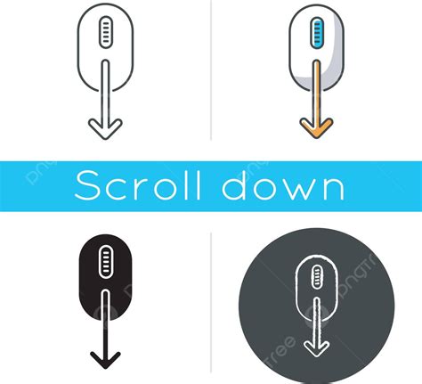 Web Page Scroll Icon With Mouse Cursor Design Symbol Logotype Vector