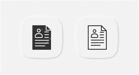 Premium Vector Cv Document Icon Resume Form Sign Person Profile Symbol Statement Declaration