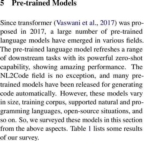 The Pre Trained Models Of Nl2code The Two Transformer Architectures Of
