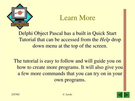Ppt Hello World Pascal Tutorial Powerpoint Presentation Free