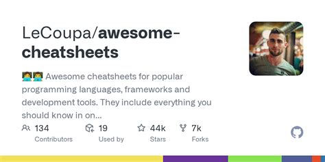 Awesome Cheatsheets Languages C Txt At Master · Lecoupa Awesome Cheatsheets · Github