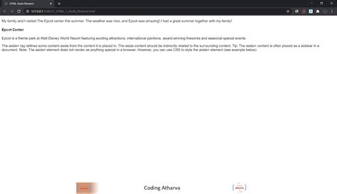 21 Program To Demonstrate Aside Element In Html ~ Coding Atharva