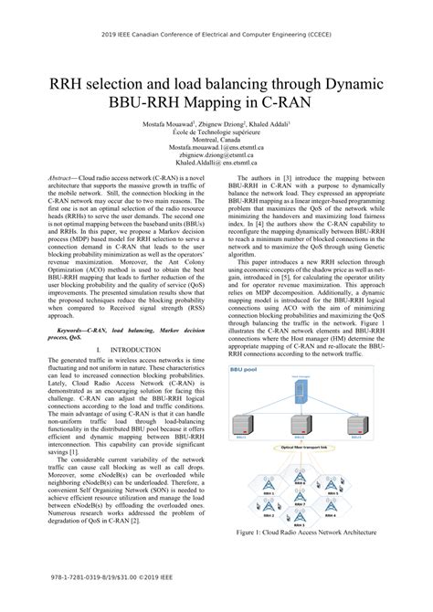 pdf rrh selection and load balancing through dynamic bbu rrh mapping