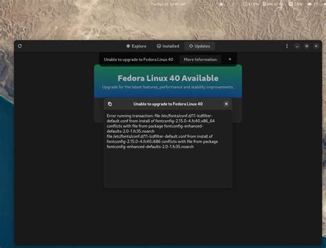 Fedora 40 Unable To Upgrade Rfedora