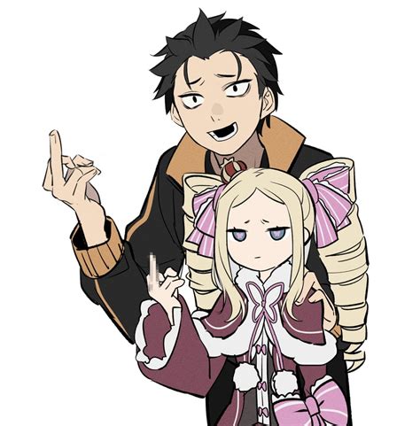 Natsuki Subaru And Beatrice Re Zero Kara Hajimeru Isekai Seikatsu Drawn By Kiliko San Danbooru