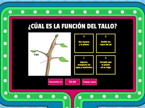Los Nutrientes De La Planta Gameshow Quiz