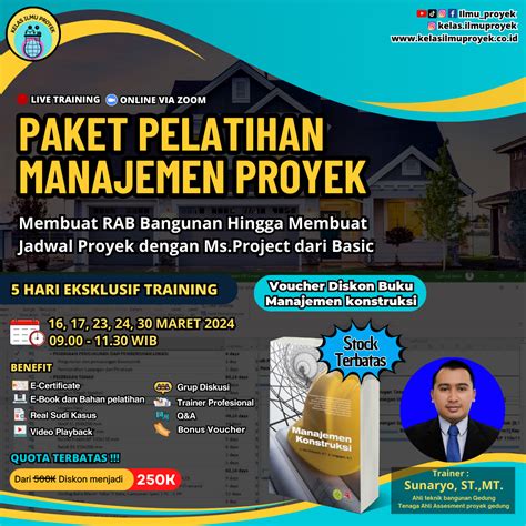Paket Manajemen Proyek Batch Live Training Kelasilmuproyek Co Id