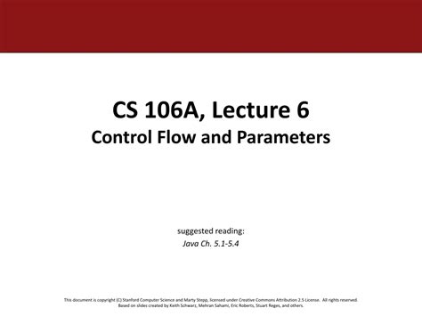 Ppt Java Control Flow And Parameters Review Loops Methods And