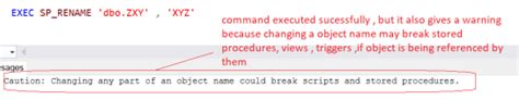 Sp Rename In Sql Server Sql Bi Tutorials