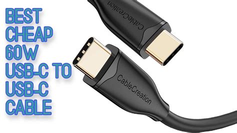 Cable Creations 60W USB C To USB C Cable Review YouTube
