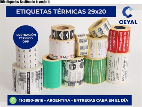 100 Etiquetas Gestión De Inventario Imprimir Zebra Con Placa De Red
