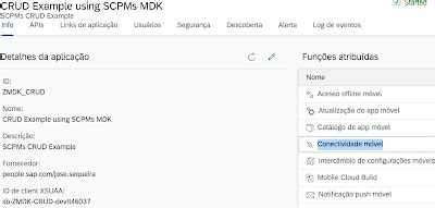 SAP ABAP Central SCP Mobile Services MDK Offline CRUD App