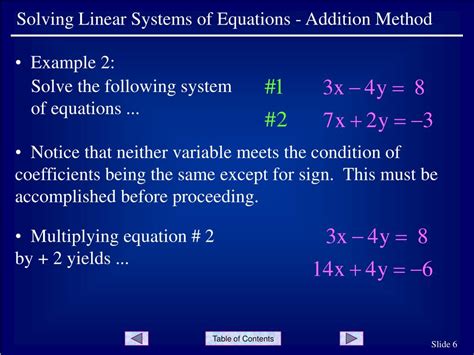 PPT - Solving Linear Systems of Equations - Addition Method PowerPoint ...