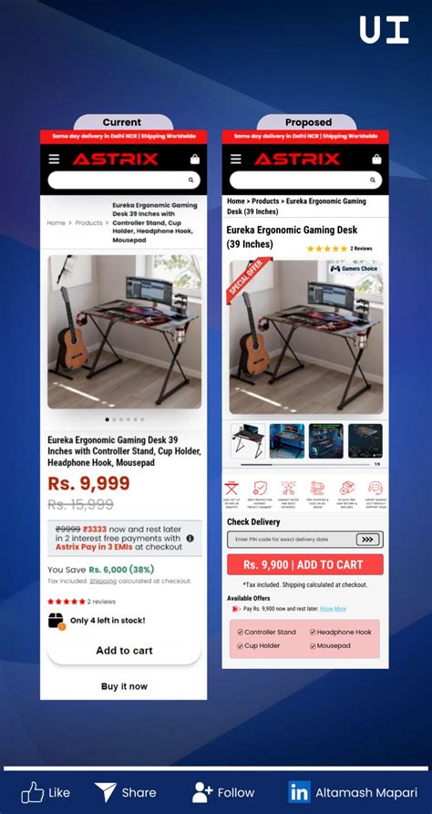 Altamash Mapari On Linkedin Uiux Ecommerce Designinspiration