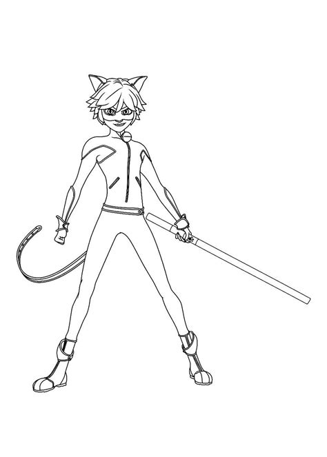 Раскраски Леди Баг и Супер Кот распечатать или скачать бесплатно в