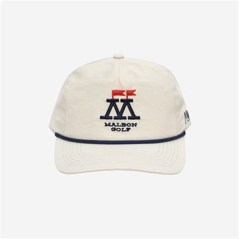 말본 골프 플래그 시커스 로프 햇 아이보리 Malbon Golf Kream