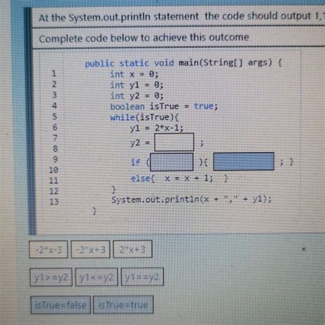 Solved At The Systemoutprintln Statement The Code Should