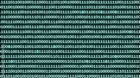 Abstract Technology Binary Code Background Digital Binary Data And