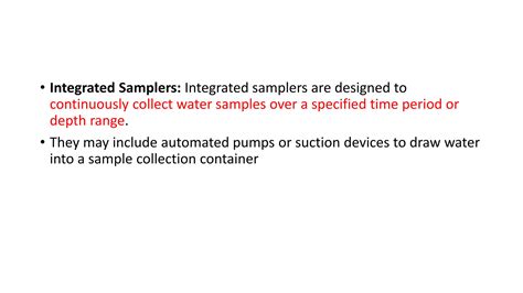 Sampling Design Steps Involved In Water Quality Sampling Pptx Science