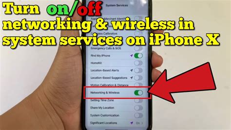 How To Turn On Or Off Networking And Wireless In System Services On IPhone X YouTube