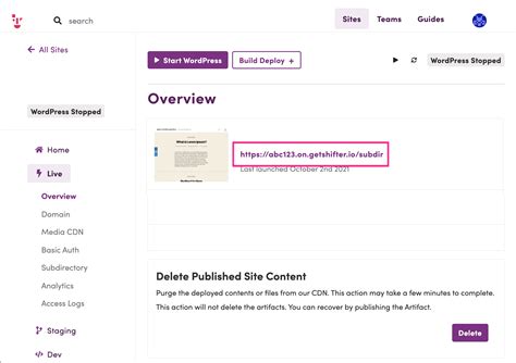 Accessing Shifter Static Site On The Subdirectory Through A Reverse