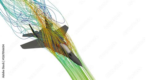 Simulation Of Airflow Around A Fighter Jet Visualize The Flow