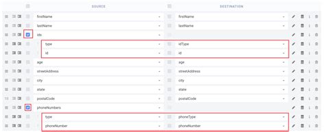 Mapping When The Source Is Nested And Destination Is Flat Etlworks
