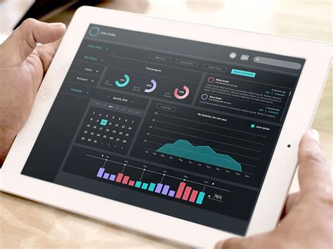Black Admin Tablet Ui Admin Interactive Design